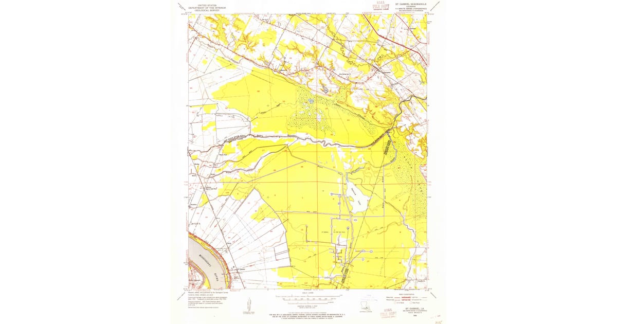 1950s Maps of Ascension Parish, LA | Pastmaps