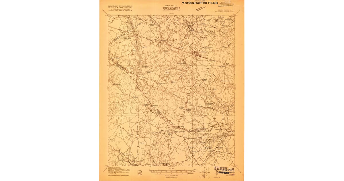 1920 Map of St. George, SC — High-Res | Pastmaps