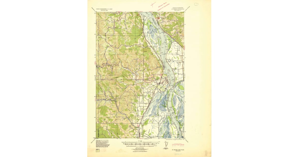 1941 Map of St Helens, Columbia County, OR — High-Res | Pastmaps