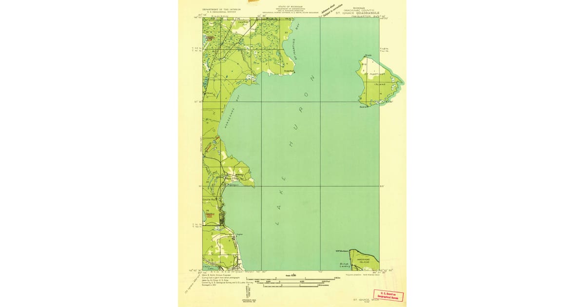 Old Maps of Saint Ignace, MI | Pastmaps