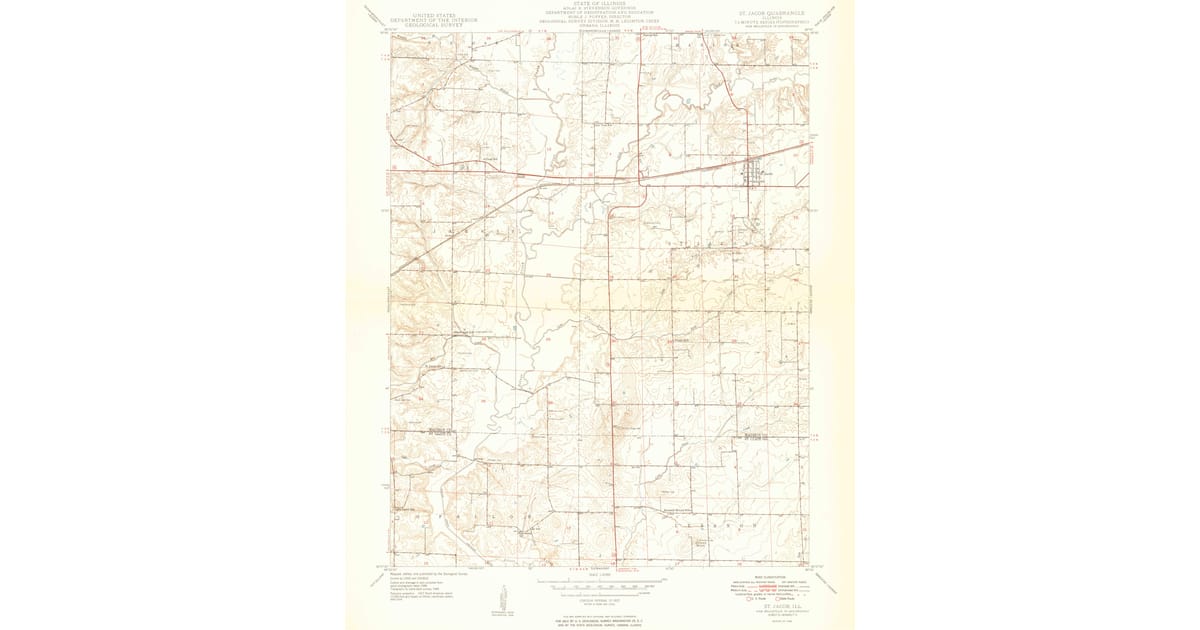 1949 Map of St. Jacob, IL — High-Res | Pastmaps