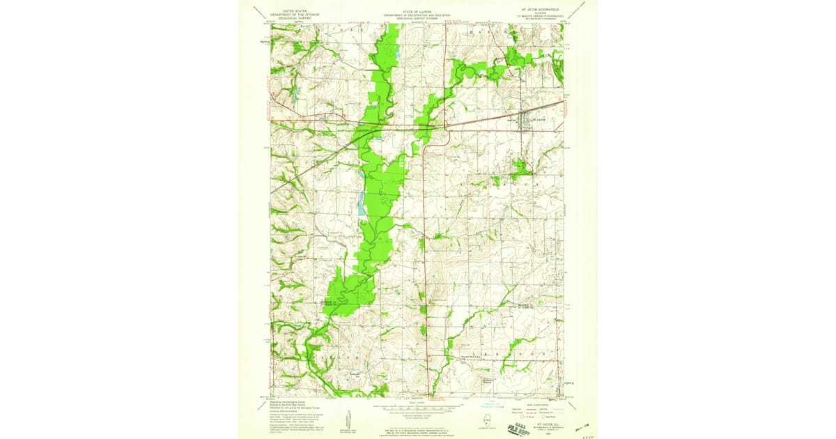 1954 Map of St. Jacob, IL — High-Res | Pastmaps