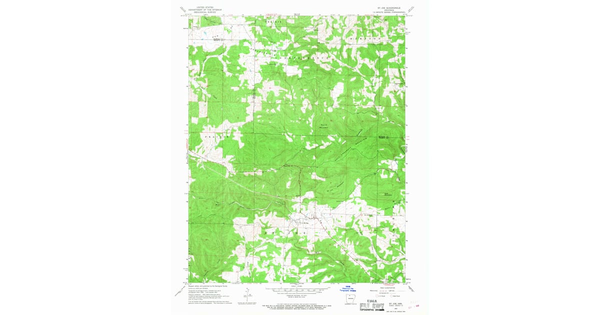 1967 Map of St. Joe, AR — High-Res | Pastmaps
