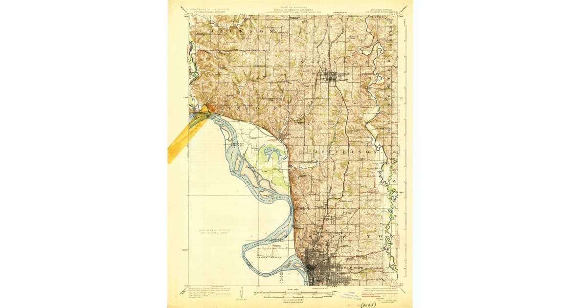 1926 Map of St. Joseph, MO — High-Res, 1926 Print | Pastmaps