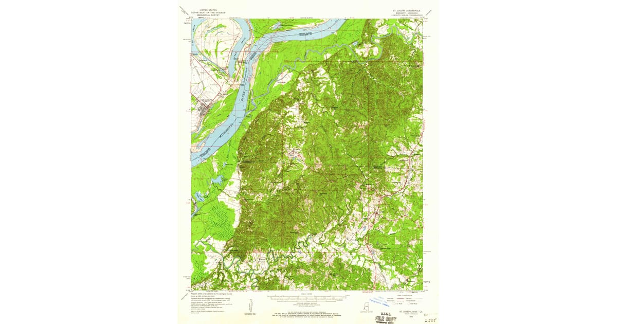 1958 Map of St. Joseph, LA — High-Res | Pastmaps