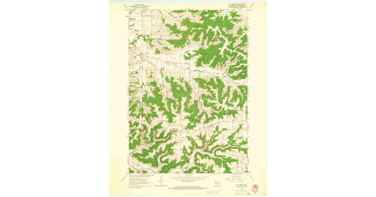 1963 Map of St. Joseph, WI — High-Res | Pastmaps
