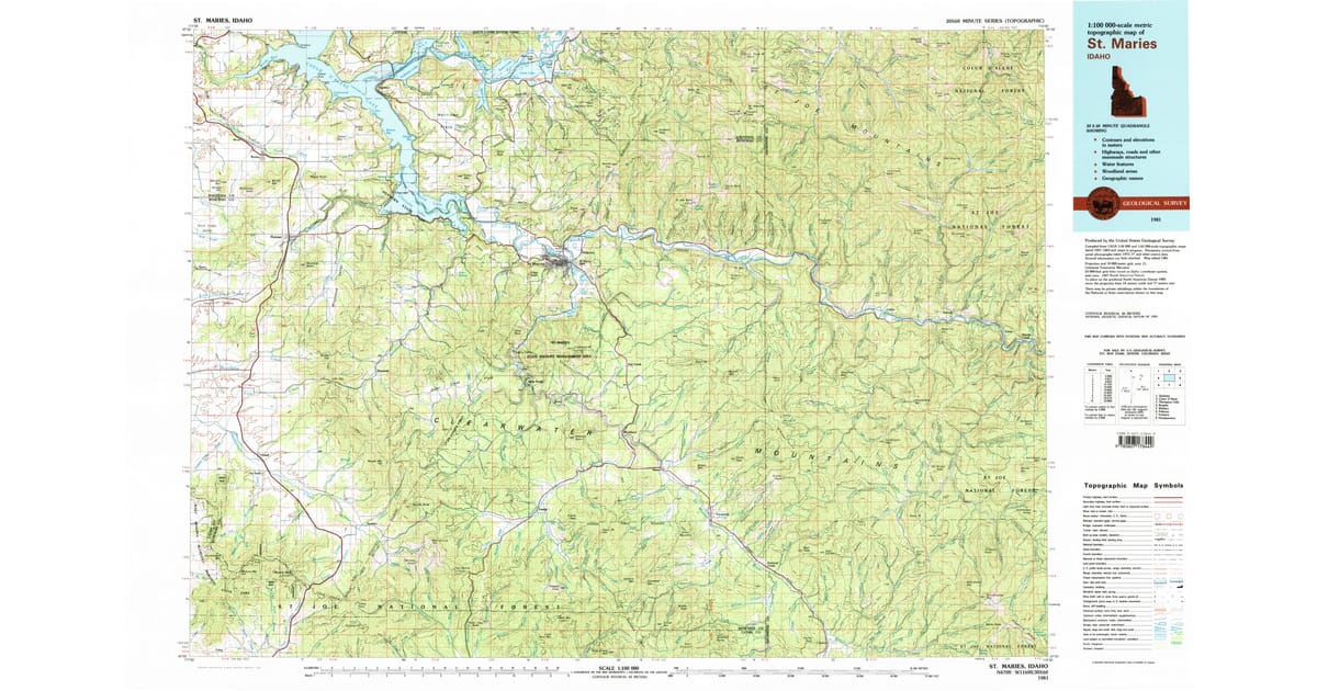 1980s Maps of Clarkia, ID | Pastmaps