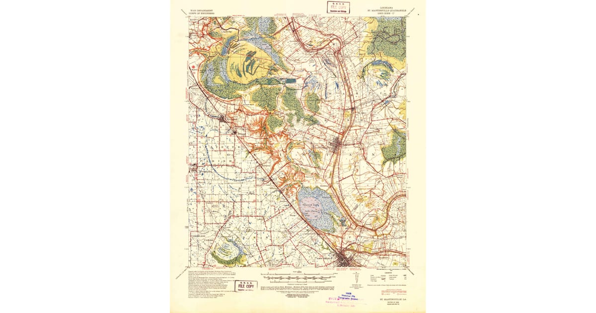 Old Historical Maps of Georgetown, New Iberia | Pastmaps