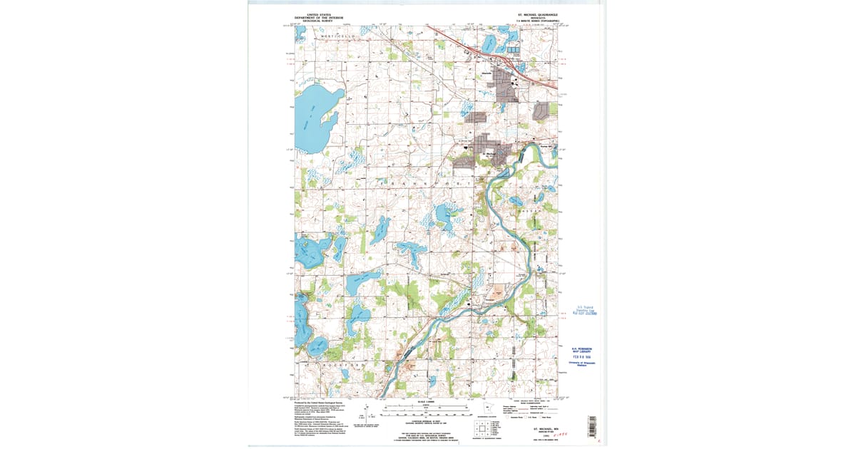 1991 Map of St Michael, Wright County, MN — High-Res | Pastmaps