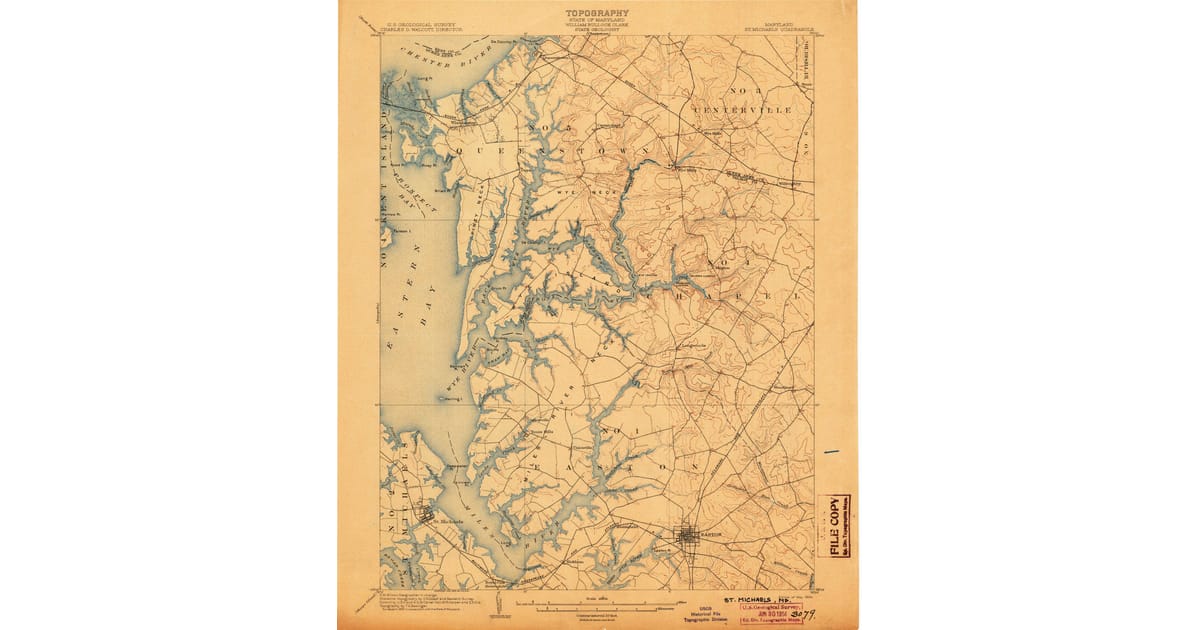 1904 Map of St. Michaels, MD — High-Res | Pastmaps