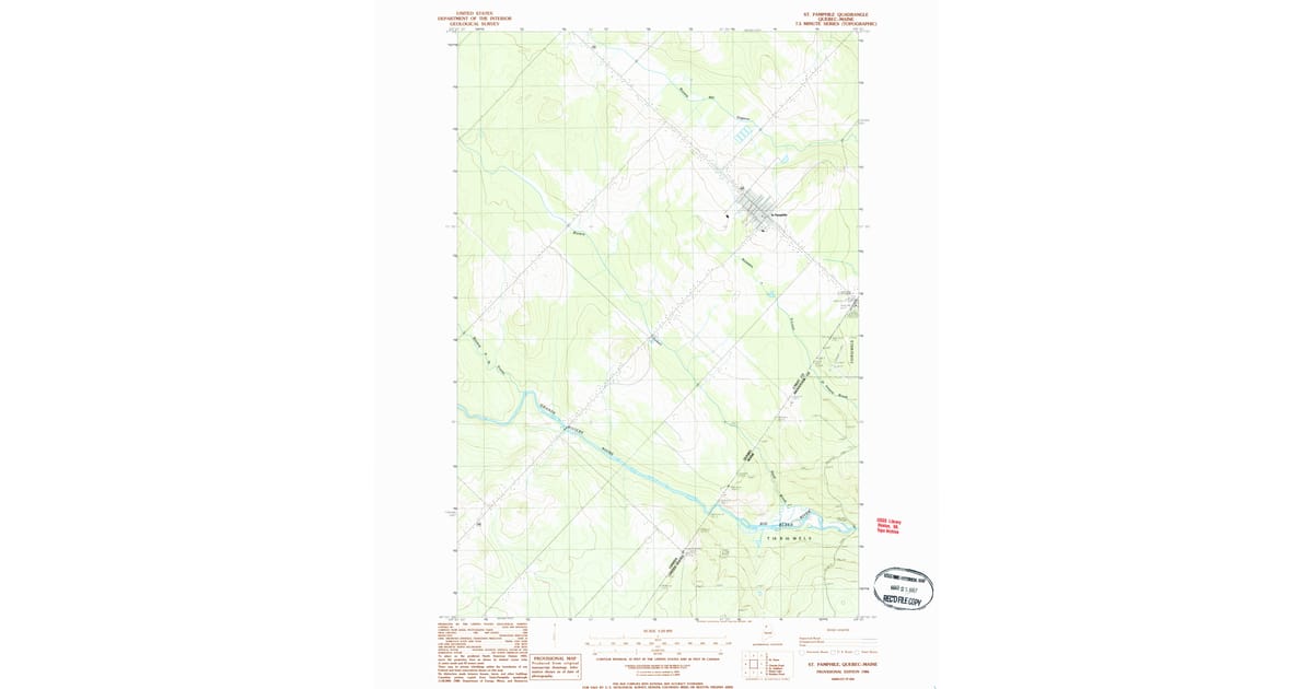 1986 Map of St. Pamphile, Aroostook County, ME — High-Res | Pastmaps