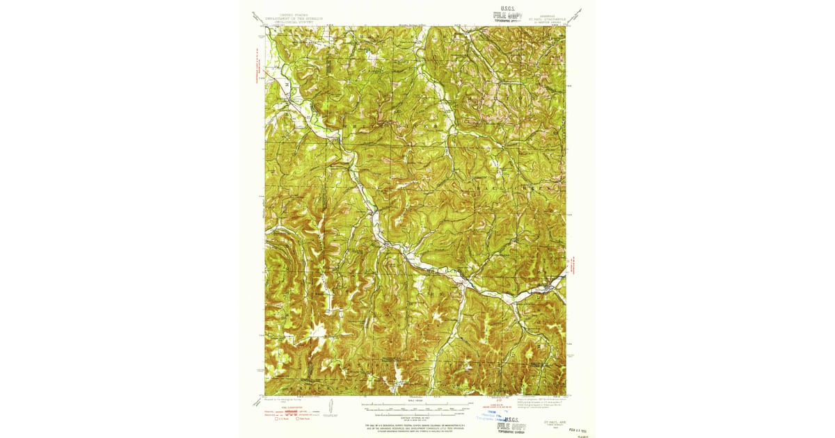 Old Maps of Combs, AR for Academic Research | Pastmaps