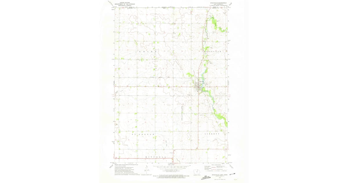 1972 Map of Stacyville, IA — High-Res | Pastmaps