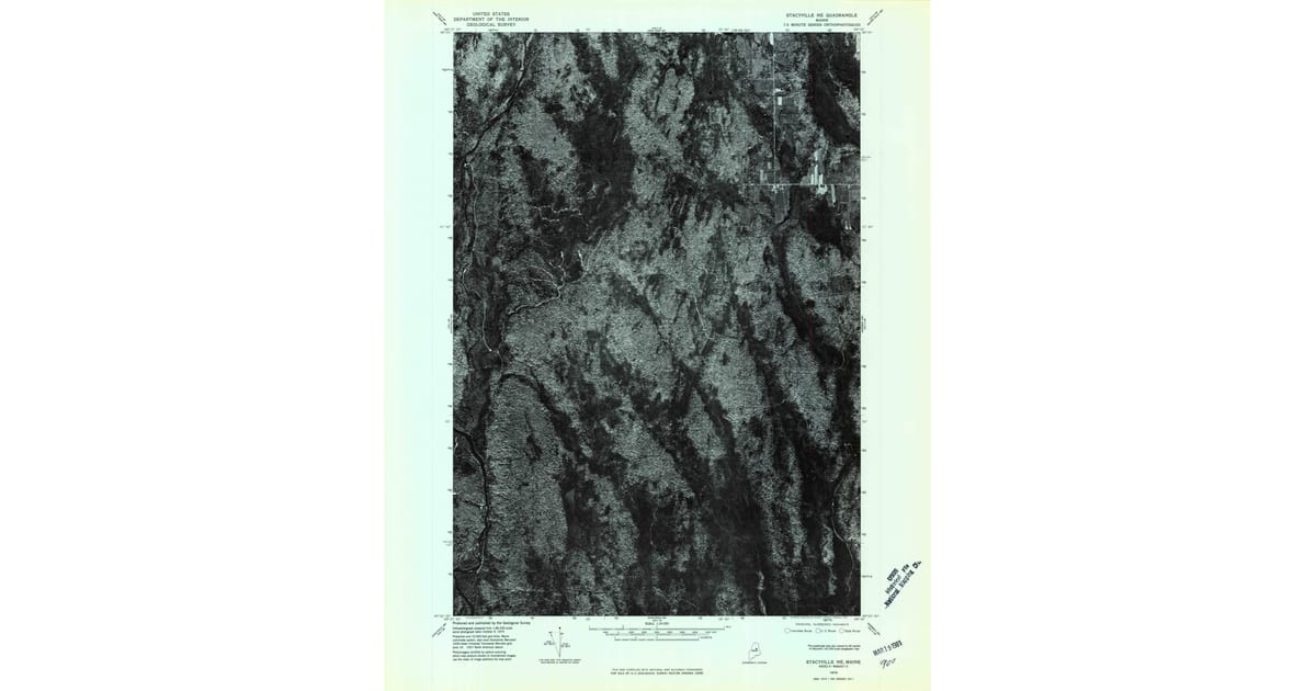 1975 Map of Stacyville NE, Penobscot County, ME — High-Res | Pastmaps