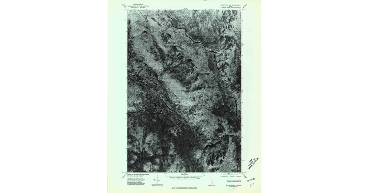 1975 Map of Stacyville NW, Penobscot County, ME — High-Res | Pastmaps