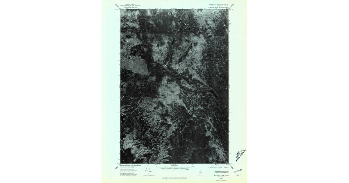 1975 Map of Stacyville SW, Penobscot County, ME — High-Res | Pastmaps