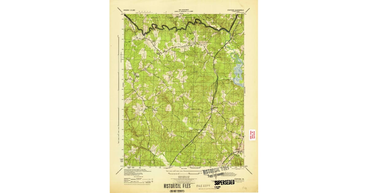 1944 Map of Stafford, Stafford County, VA — High-Res | Pastmaps
