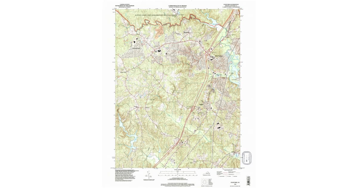 1994 Map of Stafford, Stafford County, VA — High-Res | Pastmaps
