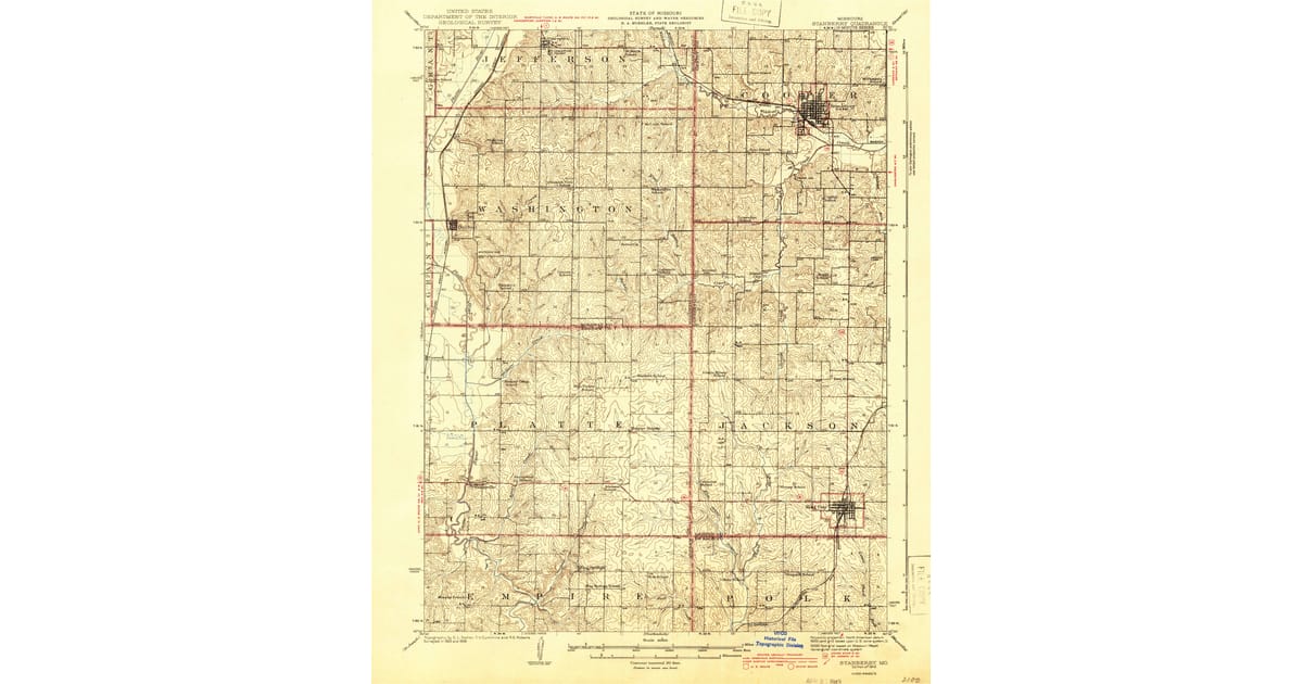 1943 Map of Stanberry, MO — High-Res | Pastmaps