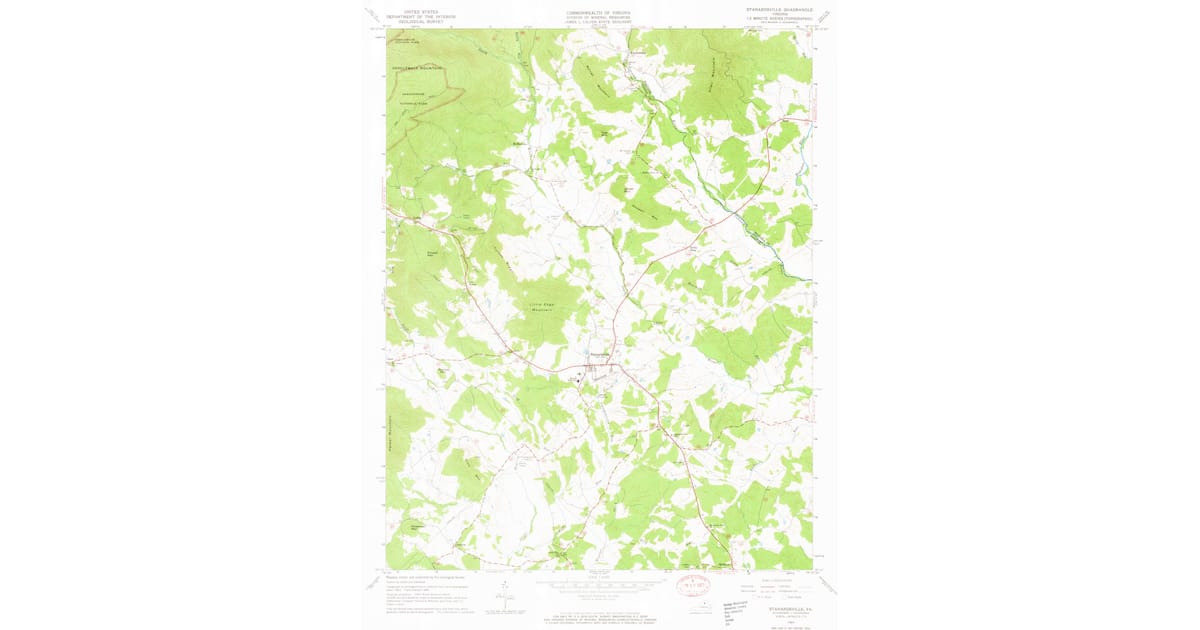 1964 Map of Standardsville, Greene County, VA — High-Res | Pastmaps