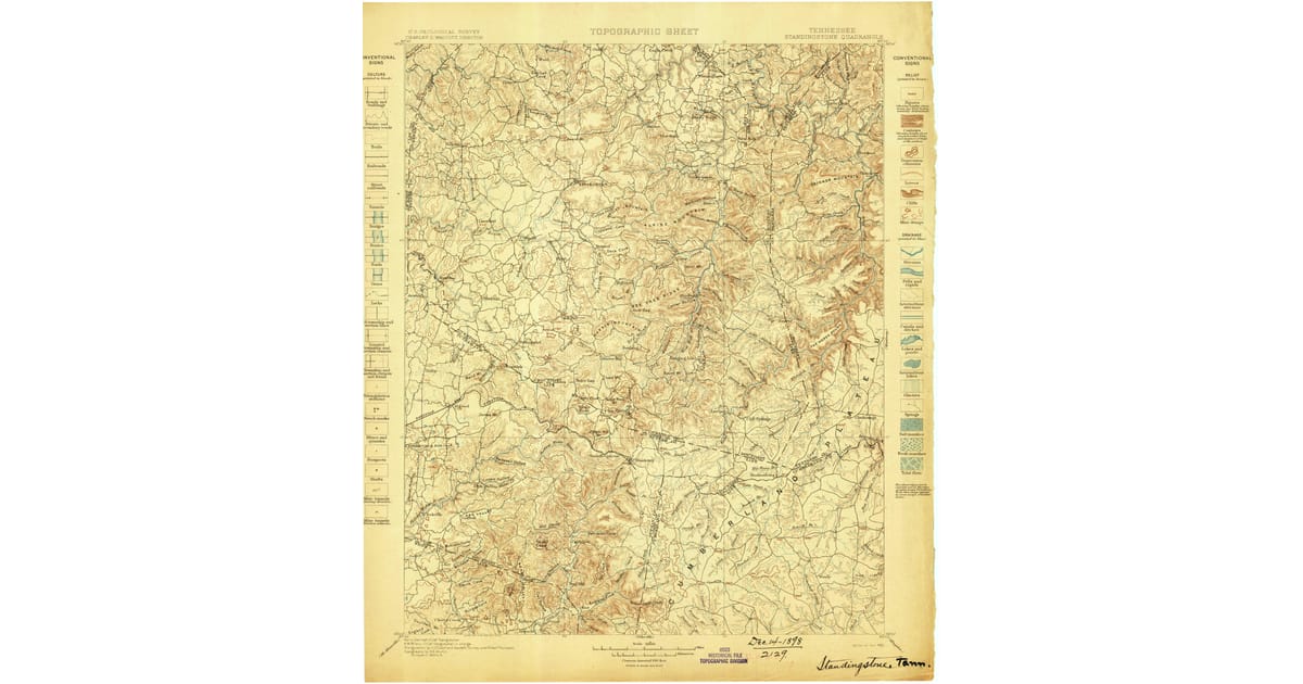 1898 Map of Standingstone, Overton County, TN — High-Res | Pastmaps