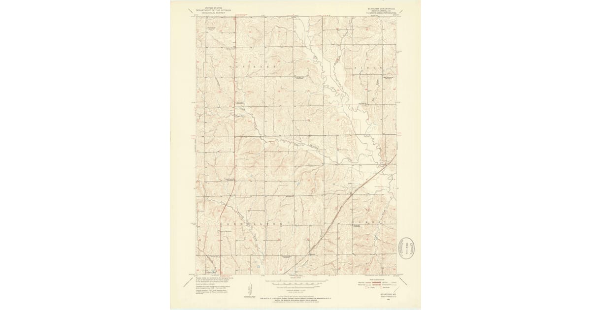 1951 Map of Standish, Carroll County, MO — High-Res | Pastmaps