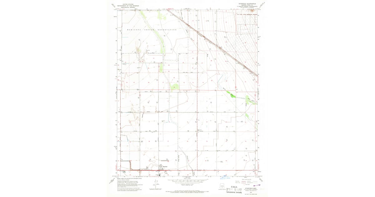 1965 Map of Stanfield, AZ — High-Res | Pastmaps