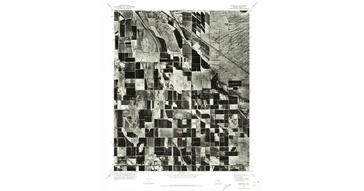 1971 Map of Stanfield, AZ — High-Res | Pastmaps