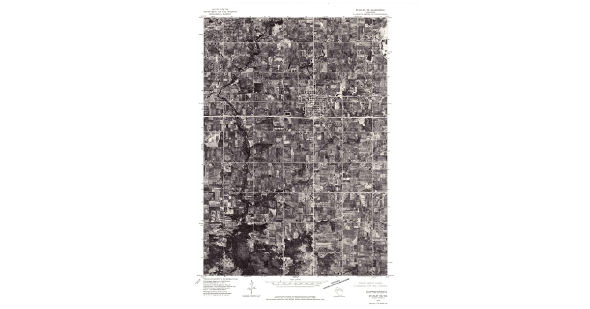 1976 Map of Stanley NE, Clark County, WI — High-Res | Pastmaps