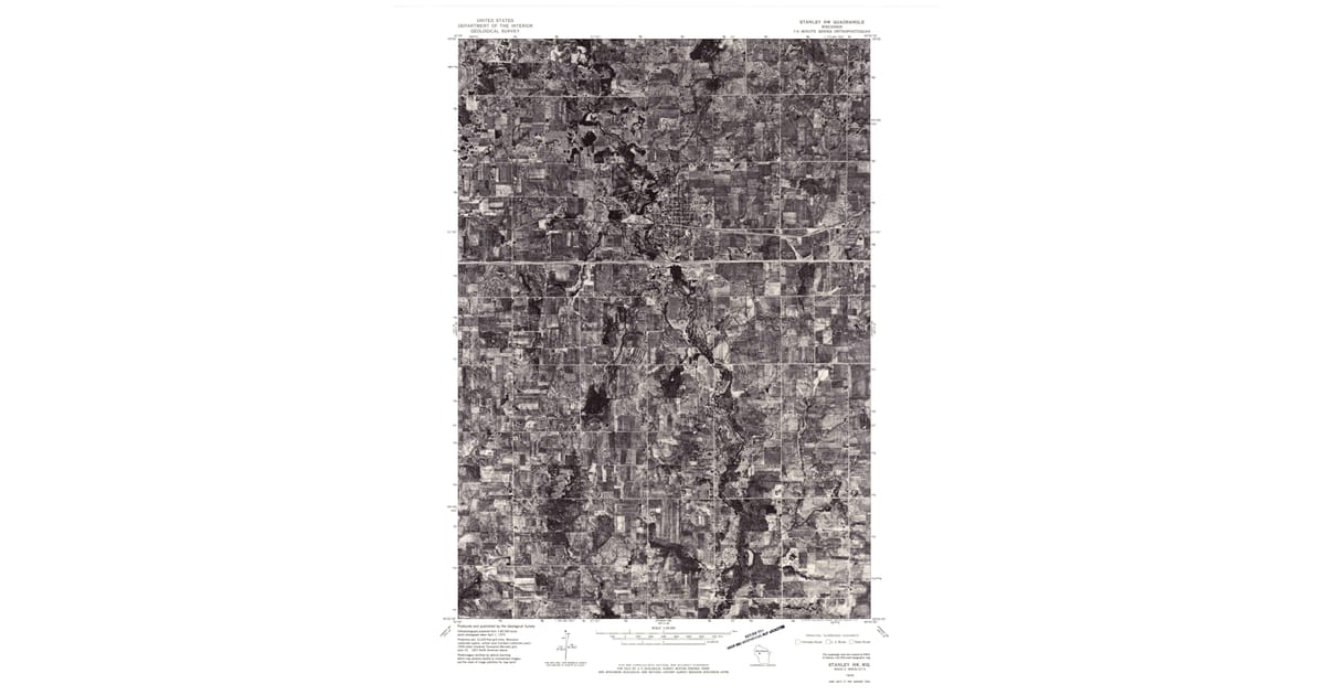 1976 Map of Stanley NW, Chippewa County, WI — High-Res | Pastmaps