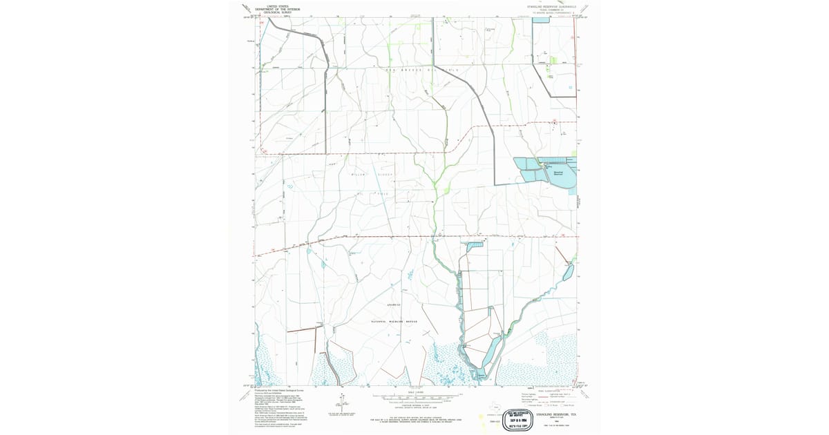1994 Map of Stanolind Reservoir, Chambers County, TX — High-Res | Pastmaps
