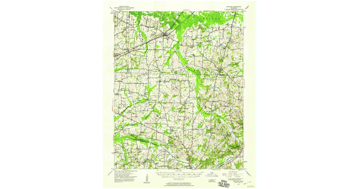 1952 Map of Stanton, TN — High-Res | Pastmaps