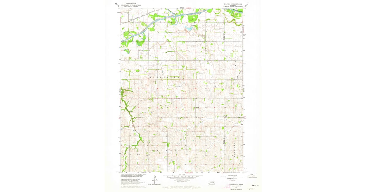 1963 Map of Stanton NE, Stanton County, NE — High-Res | Pastmaps