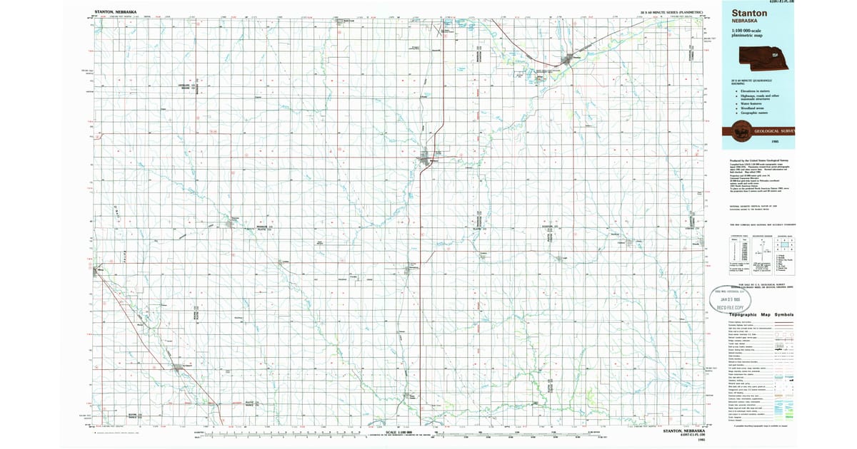1980s Maps of Platte Center, NE | Pastmaps