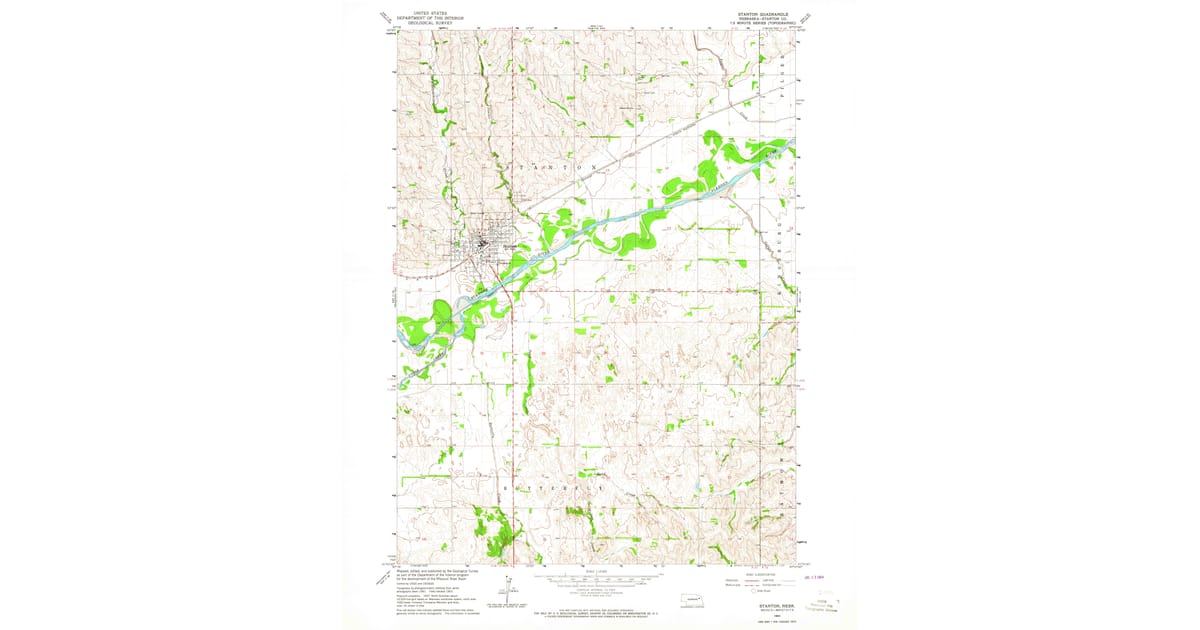 1963 Map of Stanton, NE — High-Res | Pastmaps
