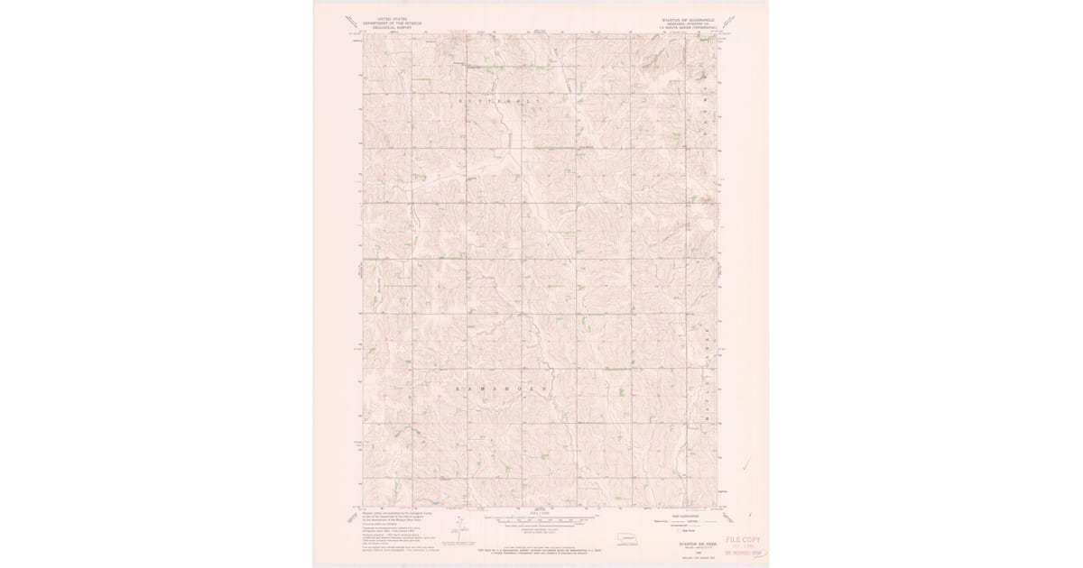 1966 Map of Stanton SW, Stanton County, NE — High-Res | Pastmaps