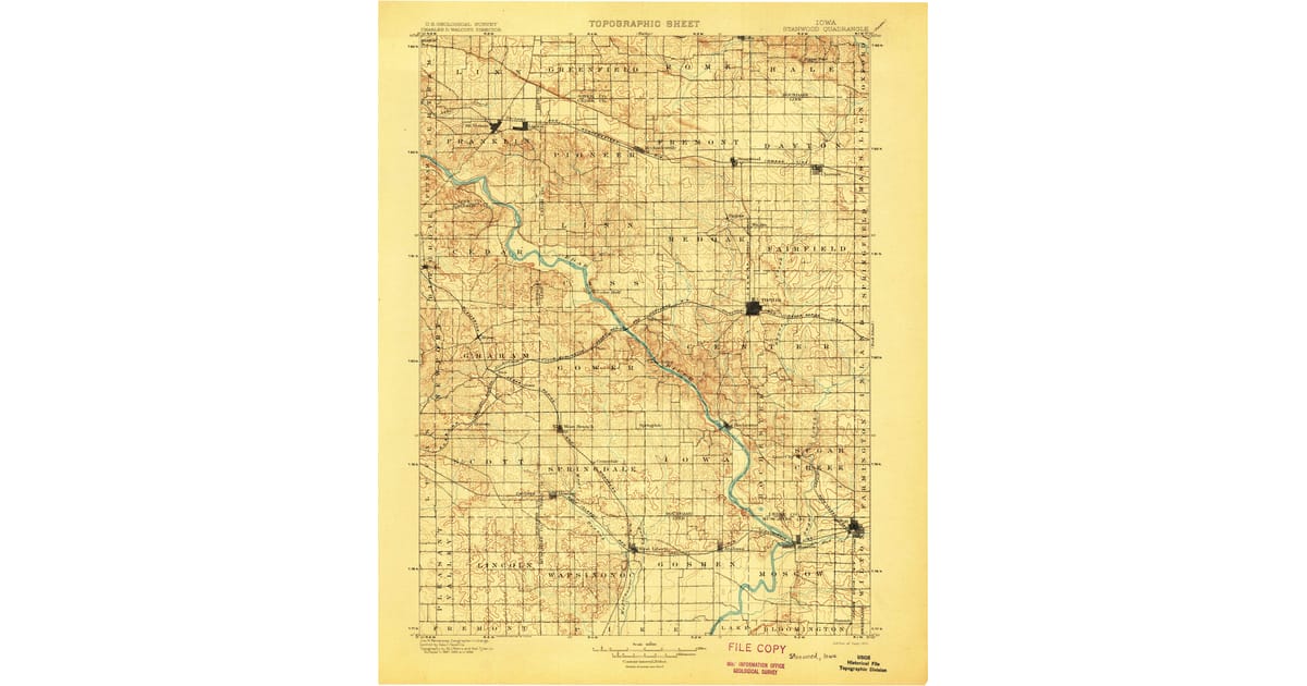 1901 Map of Stanwood, IA — High-Res | Pastmaps