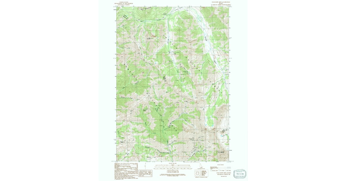 1991 Map of Star Hope Mine, Custer County, ID — High-Res | Pastmaps