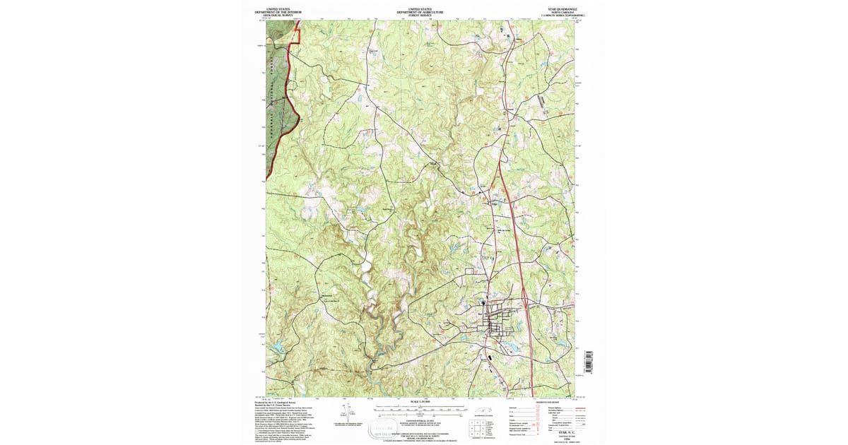1994 Map of Star, NC — High-Res | Pastmaps
