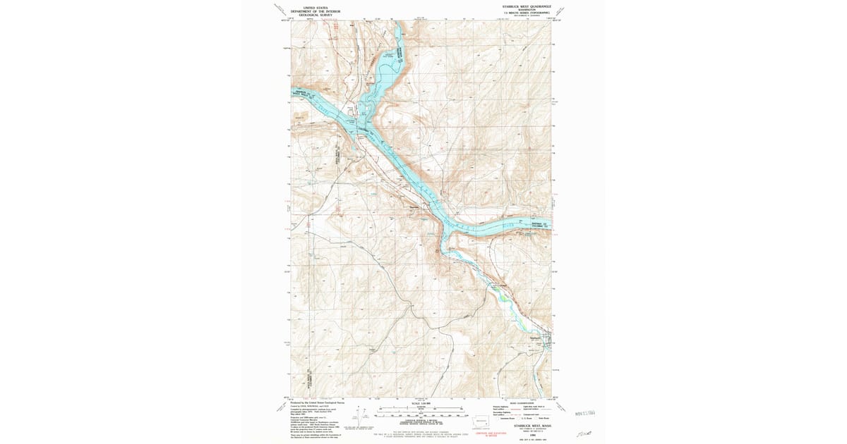 1981 Map of Starbuck West, Columbia County, WA — High-Res | Pastmaps