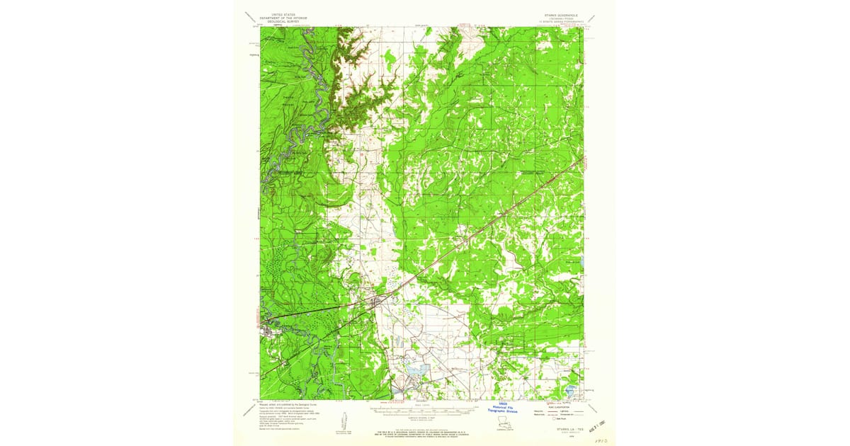 1959 Map of Starks, LA — High-Res | Pastmaps