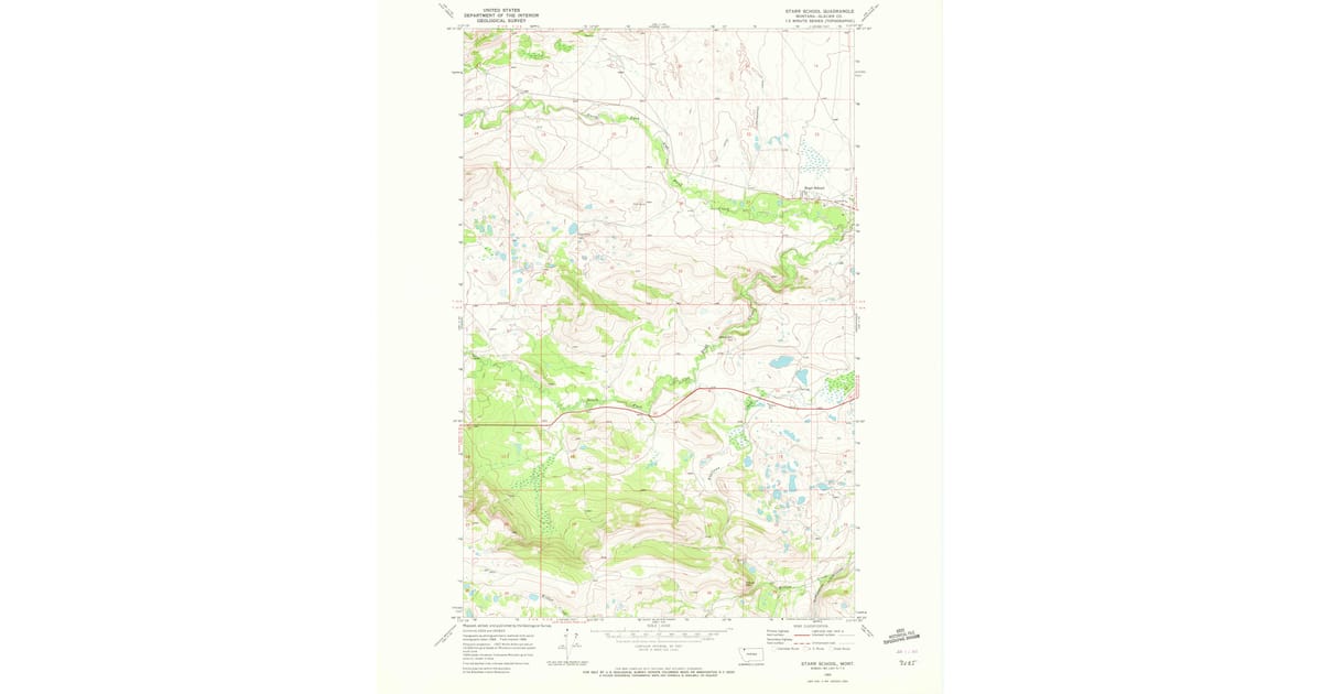 1968 Map of Starr School, MT — High-Res | Pastmaps