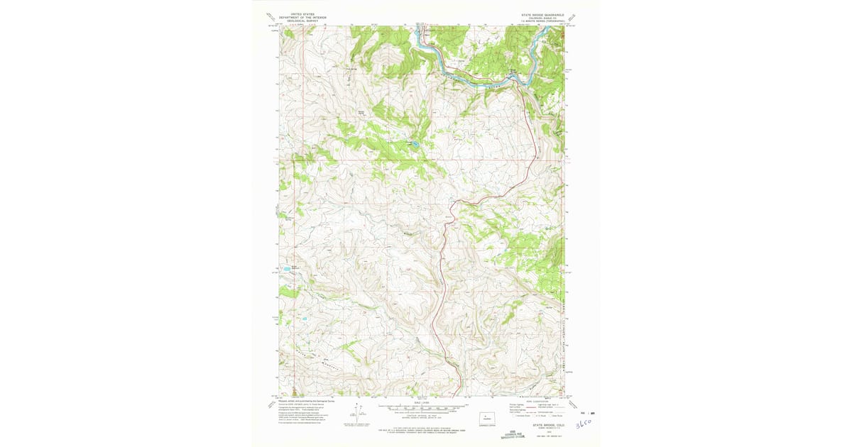 1972 Map of State Bridge, Eagle County, CO — High-Res | Pastmaps