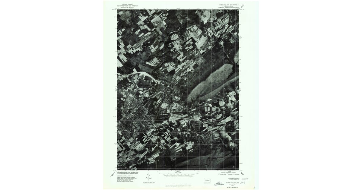 1977 Map of State College, PA — High-Res | Pastmaps