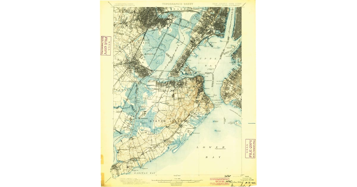 1900 Map of Staten Island, NY — High-Res | Pastmaps