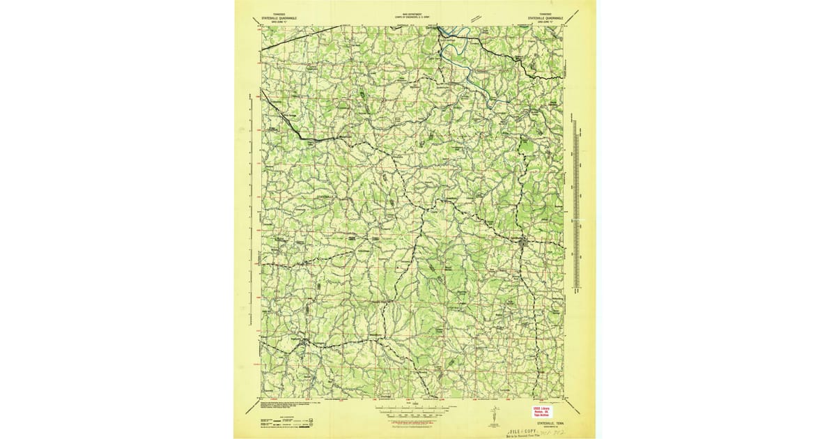1940s Maps of Club Springs, TN | Pastmaps