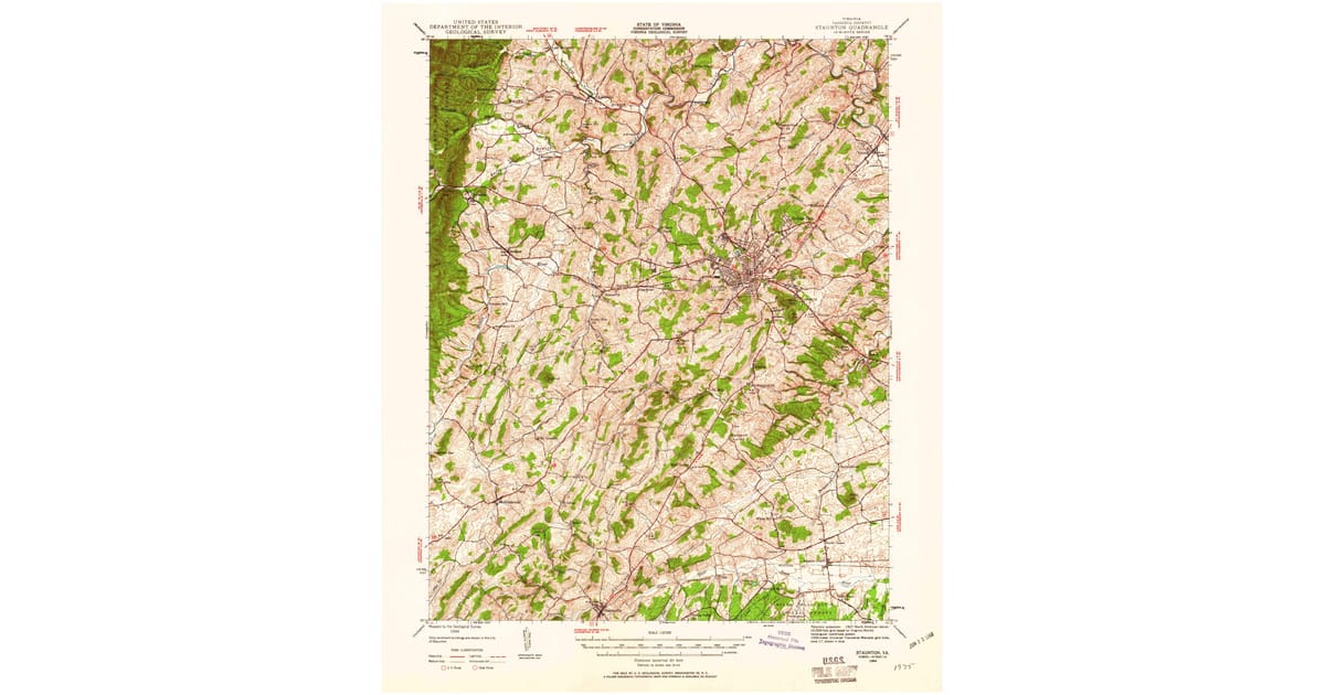 1944 Map of Staunton, Augusta County, VA — High-Res | Pastmaps