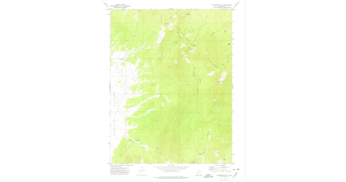 1971 Map of Steamboat Mtn, Iron County, UT — High-Res | Pastmaps