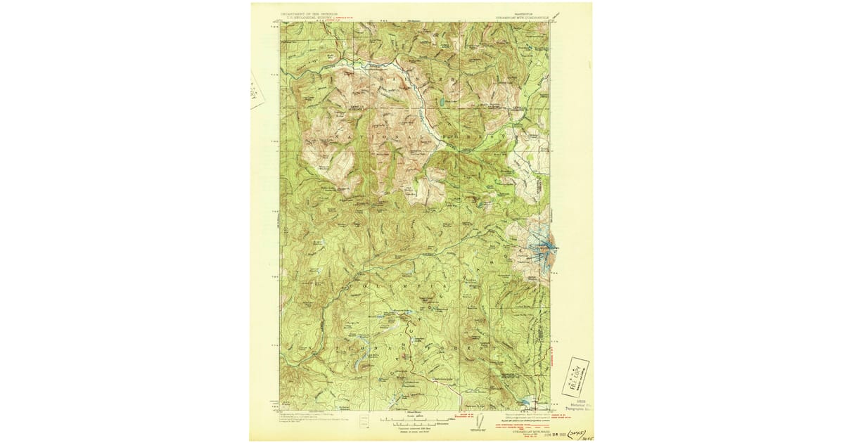 1931 Map of Steamboat Mtn, Skamania County, WA — High-Res | Pastmaps