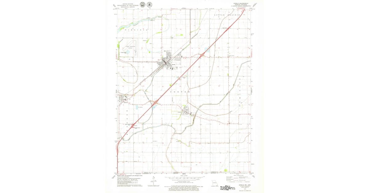 1978 Map of Steele, MO — High-Res | Pastmaps